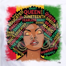 DTF-188 Juneteenth Queen Women 10 X 10 Inches