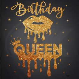 DTF-239 Birthday-Queen-Glitter 10 x 12 Inches