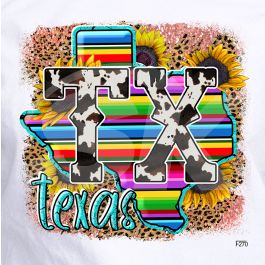 DTF-270 Texas Serape Leopard 10 x 10 Inches