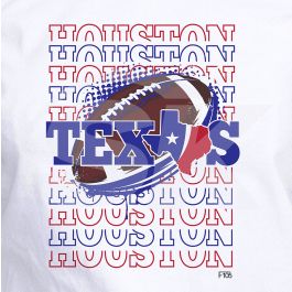 Houston Texas Flag Lines 9 x 10 inches