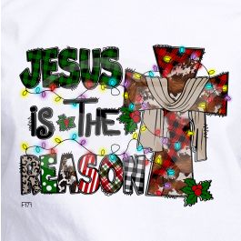 DTF 171 Jesus Reason Cross 10 x 8 Inches