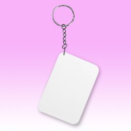 Rectangular Plastic Keychain Sublimation