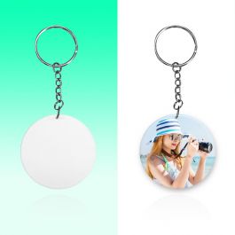Round Plastic Keychain Sublimation