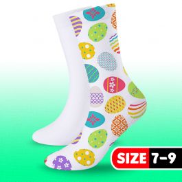 Customization Sublimation Sock White - Size 7-9 (3 Pairs per Package)