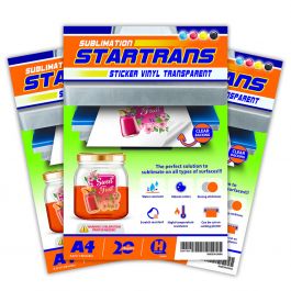 Sublimation Sticker Vinyl Transparent A4 20 Sheets
