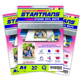 Sublimation Sticker Vinyl White A4 20 Sheets