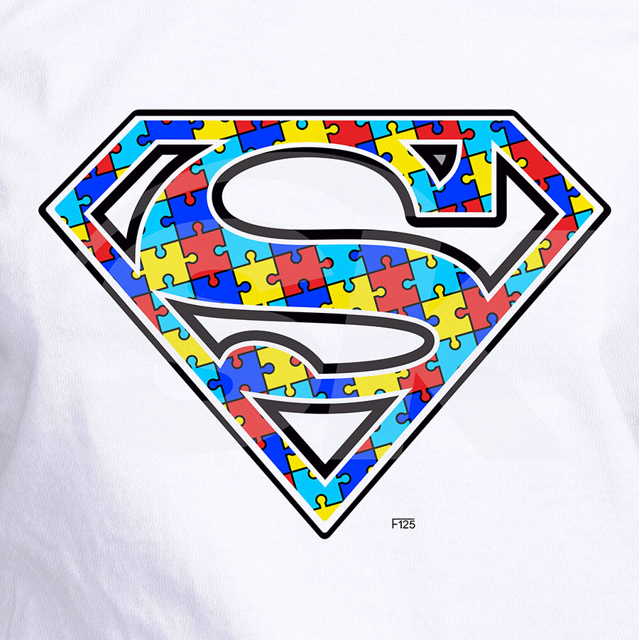 Autism Superman Logo Original Autism Awareness Day Superhero Logo